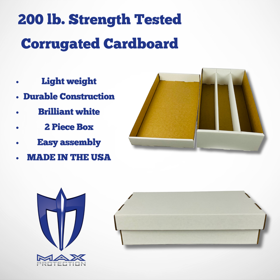 (10) Max Protection Super Shoe Box Card Storage - Durable 3 Row ...