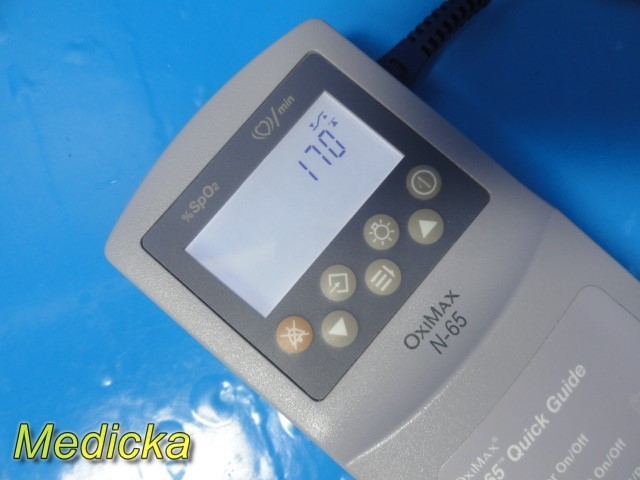 Nellcor OxiMax N-65 Handheld Pulse Oximeter W/ DS-100A Adult Sensor ...