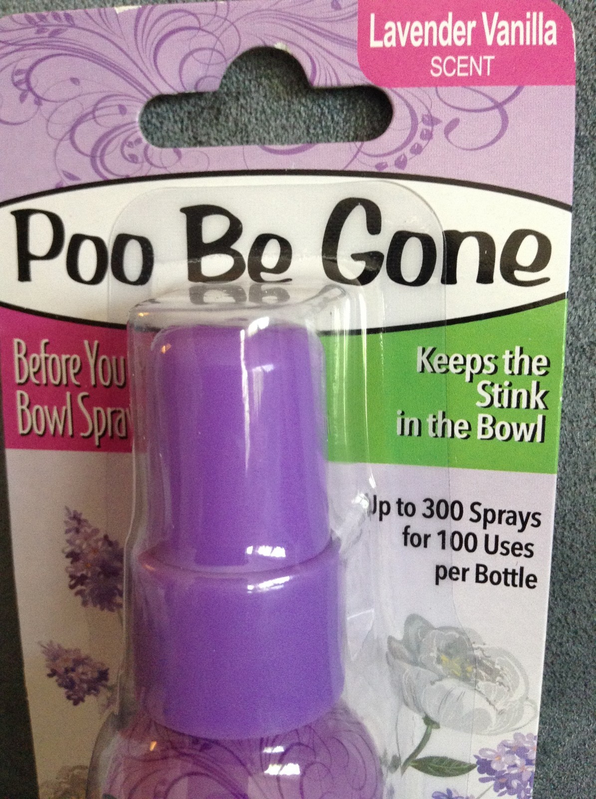 POO BE GONE LAVENDER VANILLA BATHROOM TOILET BOWL SPRAY 1.85 FL OZ ...