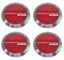4x Work Genuine Emotion Rims Flat Center Caps Red for ZR10 T7R D9R ...