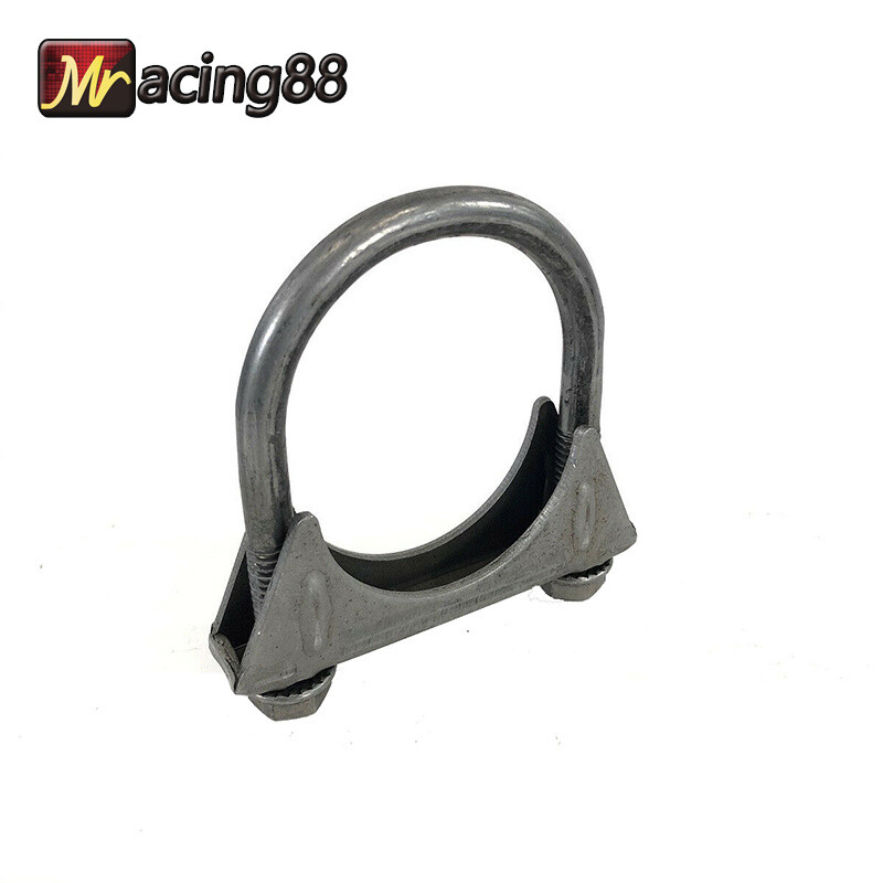 5Pcs Universal Mild Steel 2" Exhaust Muffler Clamp U-Bolt Uclamp Saddle ...