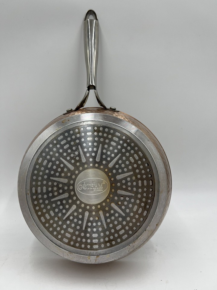 Gotham Steel Hammered 10 inch Deep Non-Stick Frying Pan Skillet Heavy ...