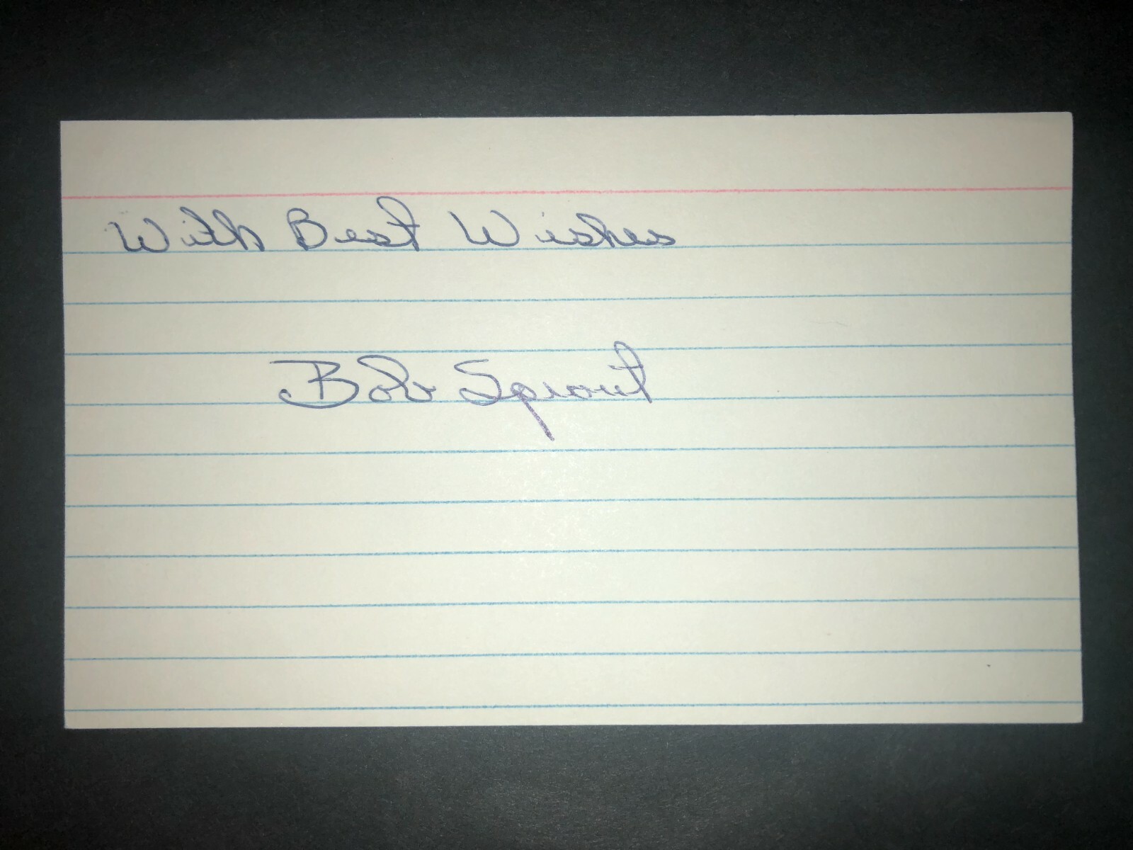 1961 ANGELS: Bob Sprout, SIGNED 3x5 Card (JS) | eBay