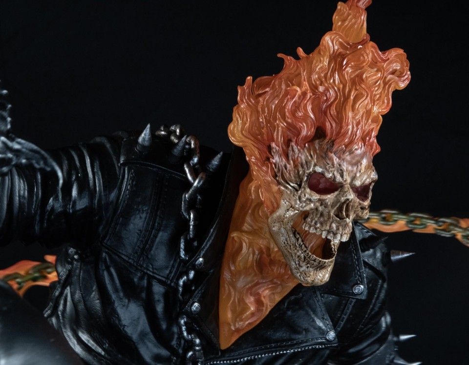 Ghost Rider On Motorcycle 1/4 Scale Statue by MAC Custom Fan Art | eBay