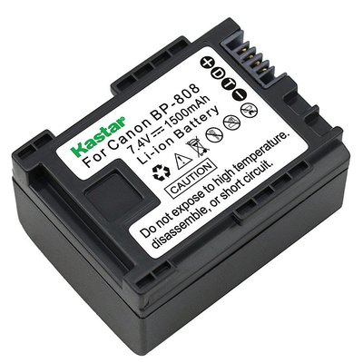 1x Kastar Battery for Canon BP-808 FS200 FS300 FS400 HF G10 HF G20 ...