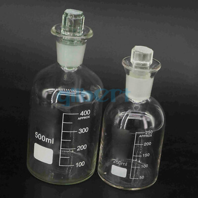 125/250/500/1000ml Glass Graduated Line Dissolved Oxygen Bottle Reagent ...