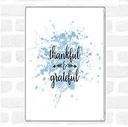 Blue White Thankful Inspirational Quote Jumbo Fridge Magnet | eBay UK