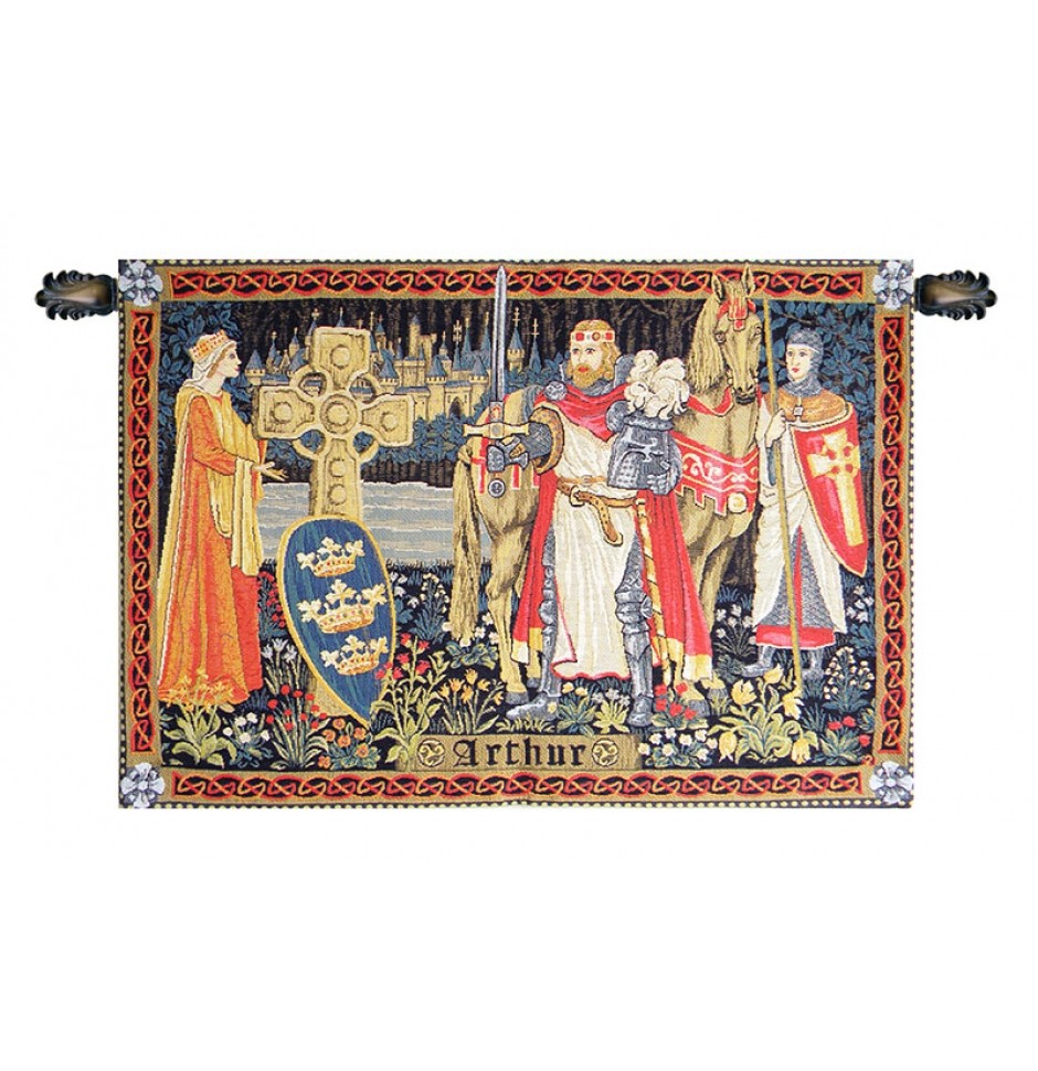 BELGIAN MEDIEVAL TAPESTRY King Arthur - Knight Picture | eBay