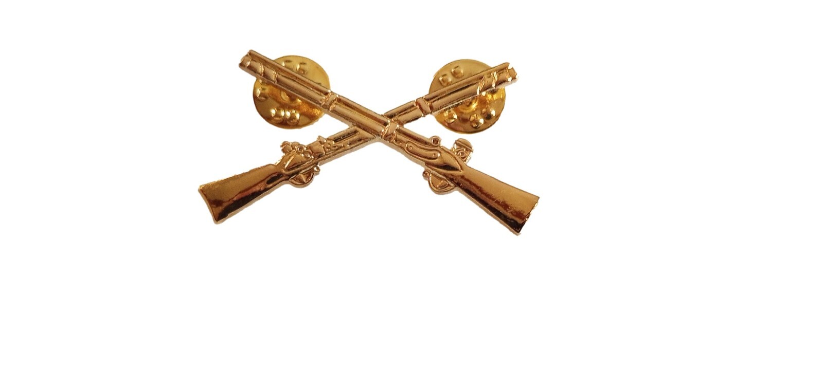 U.S MILITARY INFANTRY PIN CROSSED RIFLES METAL HAT LAPEL BADGES 1 3/4 ...