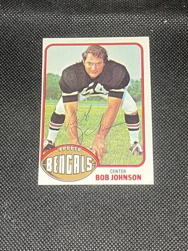 Bob Johnson 1976 Topps #28 Cincinnati Bengals Signed Auto Autographed ...