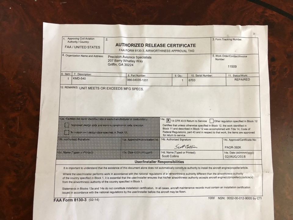 BENDIX/KING KMD-540 P/N 066-04035-0201 WITH KAC 501,502,503,504 MODULE ...