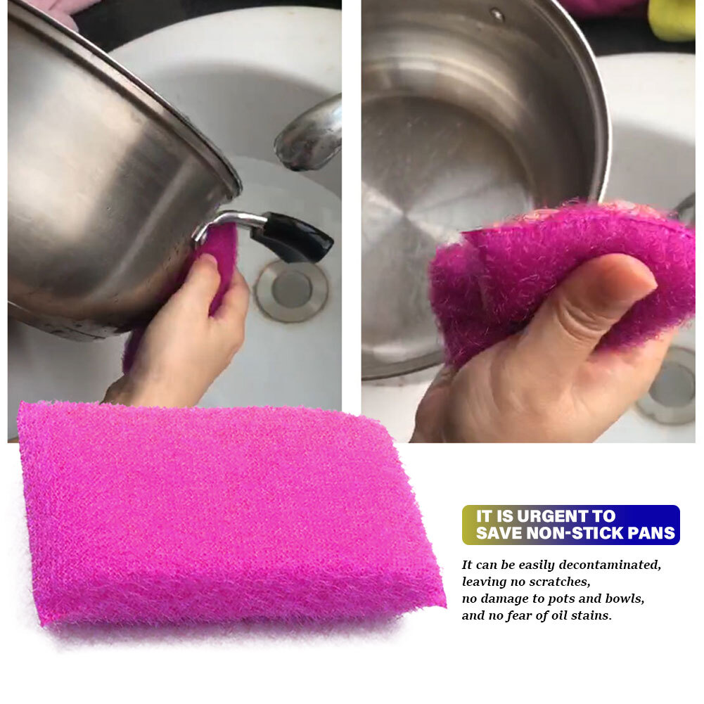 Home Kitchen Scrub Sponge Non Scratch Double Sided Multifunctional Car ...
