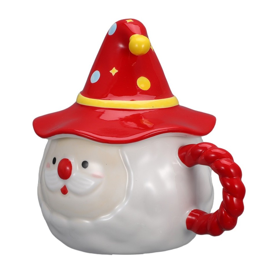 Tazza da caffè natalizia: tazza in ceramica con Babbo Natale e cappello ...