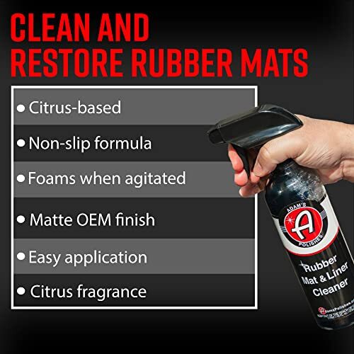Rubber Mat & Liner Cleaner 16oz Protectant & Rubber Floor Mat Cleaning ...