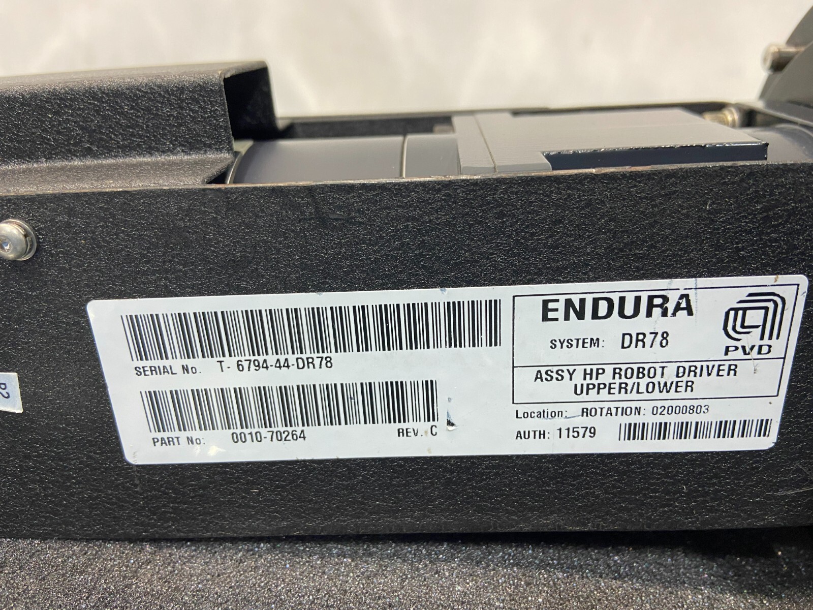 AMAT 0010-70264 ENDURA HP ROBOT ASSY DRIVER UPPER/LOWER, REV C, PVD ...