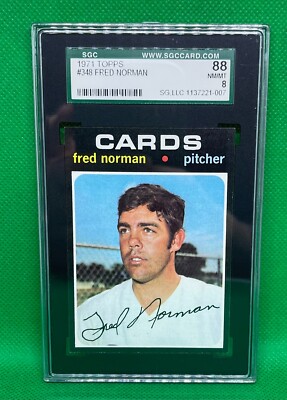 1971 TOPPS FRED NORMAN #348 SGC 88 NM/MT 8 CARDINALS | eBay
