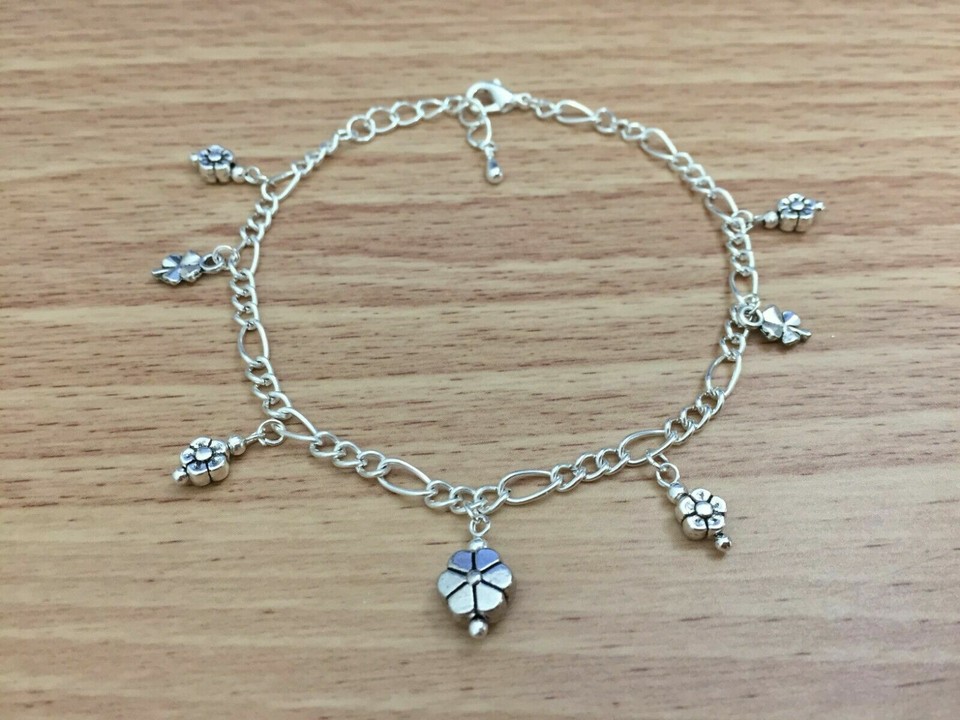 (1) Bracelet Women Fashion Delicate Stylish Charm Silver Chain Design ...