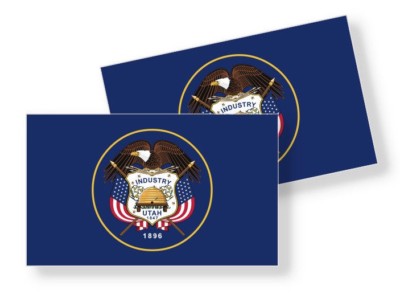 UTAH STATE FLAG STICKERS - Vinyl Decal - Choose Size - Set of 2 ...
