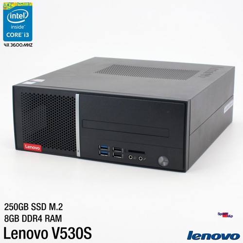IBM Lenovo V530S i3 8100 Mini-Ordinateur PC RS-232 Windows 10 250GB SSD ...