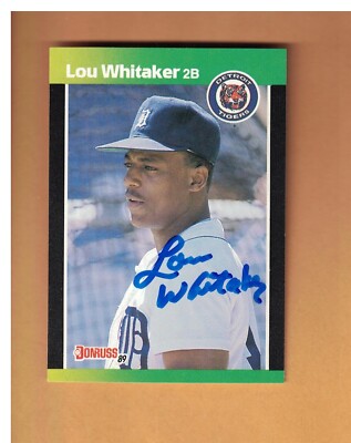 Lou Whitaker AUTOGRAPHED 1989 DONRUSS BASEBALL'S BEST BASEBALL CARD ...