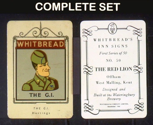 INN SIGNS 1st Series WHITBREAD Trade Cards 1951 Complete Set M50 GOOD ...