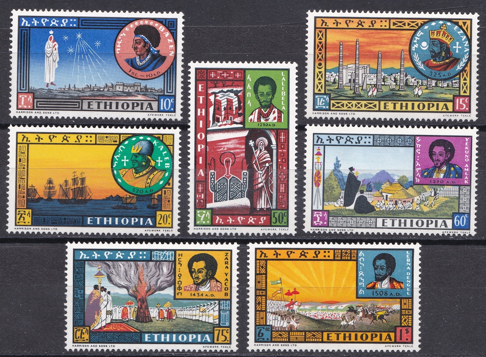 Ethiopia: 1962, Ethiopian Rulers (Series 1), MNH | eBay