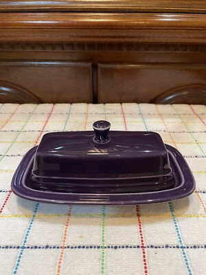 Fiesta Covered Butter Dish Plum NWT New Small Pristine Retired | eBay