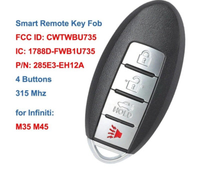 Smart Remote Car Key Fob 4 Buttons 315Mhz for Infiniti M35 M45 | eBay