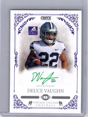DEUCE VAUGHN 2022 Onyx Vintage AUTO AUTOGRAPH GREEN INK SP RC /50 ...