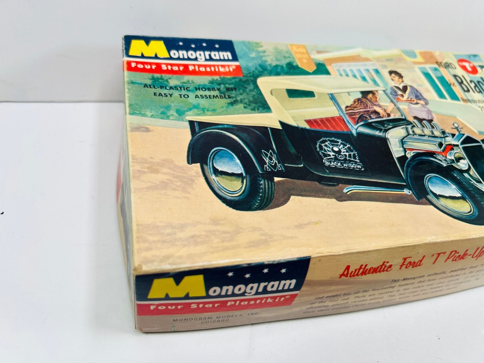 vtg 1960 Monogram Black Window Hot Rod Model Kit Car toy BOX ONLY | eBay