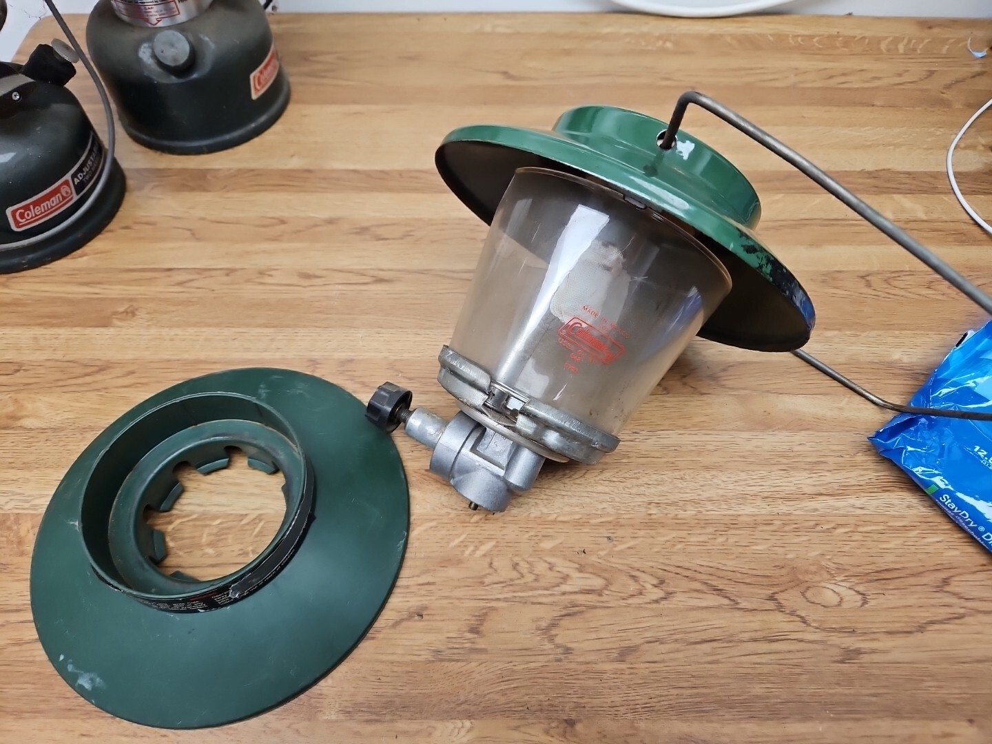 Vintage Coleman Model 5107 Single Mantle Propane Lantern - Missing ...