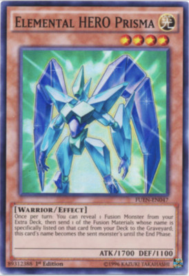 ELEMENTAL HERO PRISMA *** 1ST EDITION SUPER RARE FUEN-EN047 MINT/NM ...