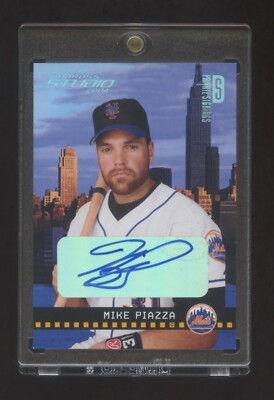 MIKE PIAZZA 2004 DONRUSS STUDIO AUTOGRAPH 1/1 MASTERPIECE PRIVATE ...
