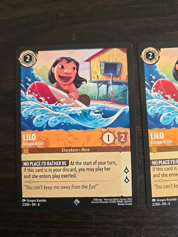 Lilo - Escape Artist x2 [2/204] NearMint Non Foil - Azurite Sea Disney ...