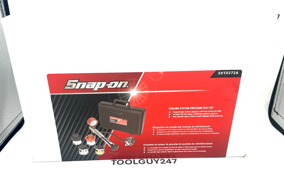 SNAP ON SVTS272A Cooling System Pressure Tester Kit USA TOOLS NEW FREE ...