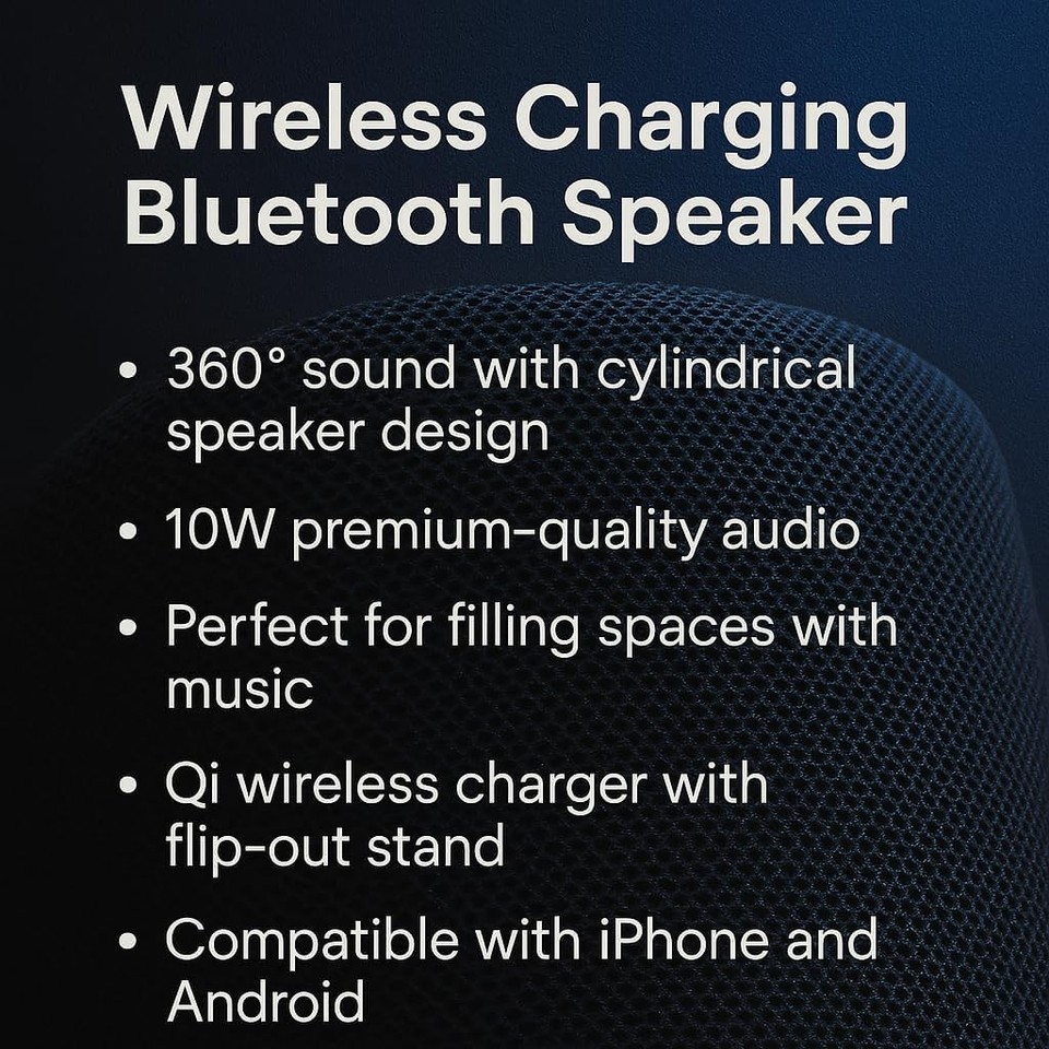 iQ Wave Home Speaker-Wireless Charger | eBay