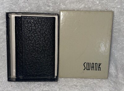 Vintage SWANK Key Holder Key Chain Bifold Velvety Inside Split Leather ...