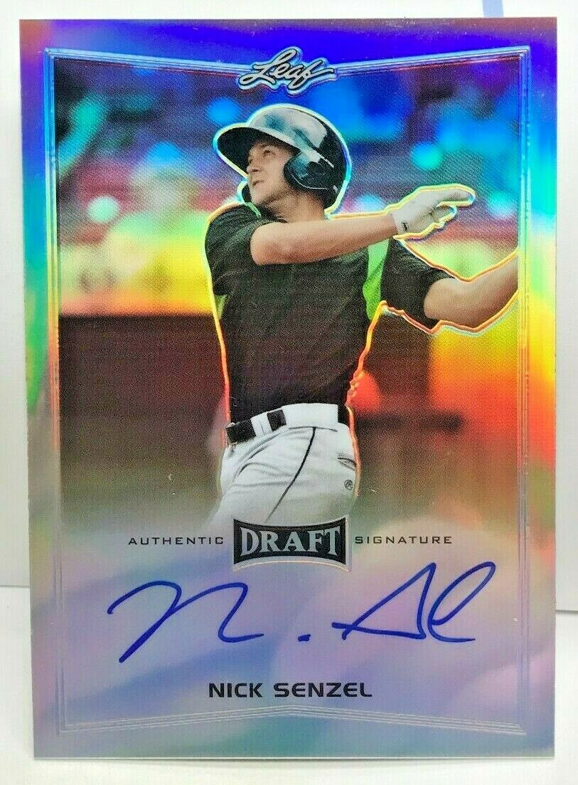 Nick Senzel 2016 Leaf Metal Draft SILVER Prismatic Refractor Autograph ...