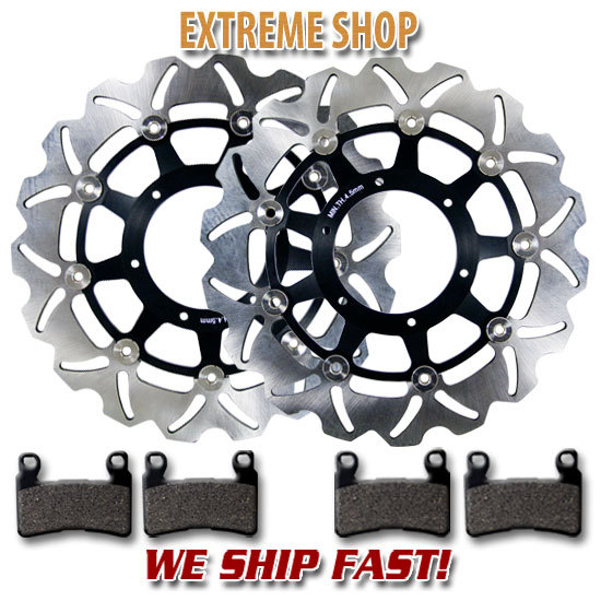 Honda Front High Performance Brake Disc Rotor + Pads CBR 600 F4i (2001 ...