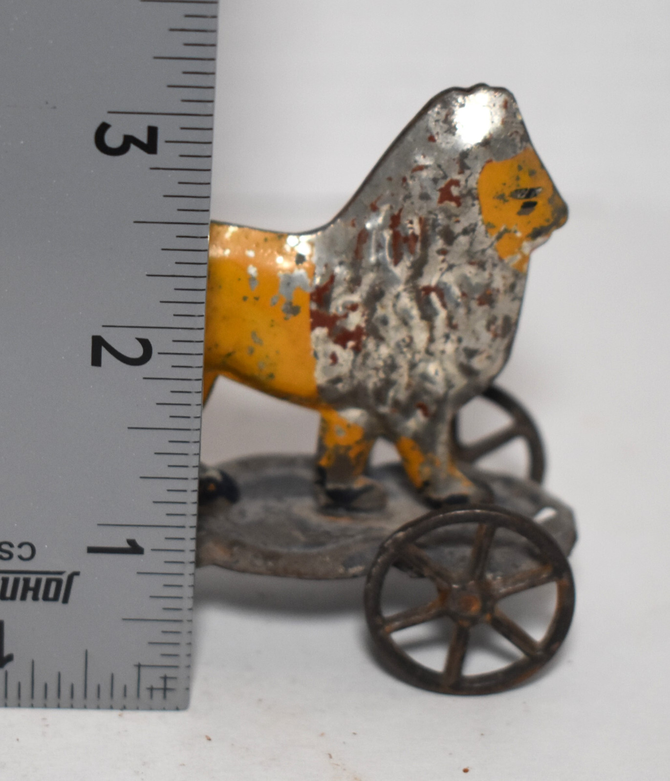 RARE Vintage Antique Early Circus Tin Lion Pull Toy on Platform Cart | eBay