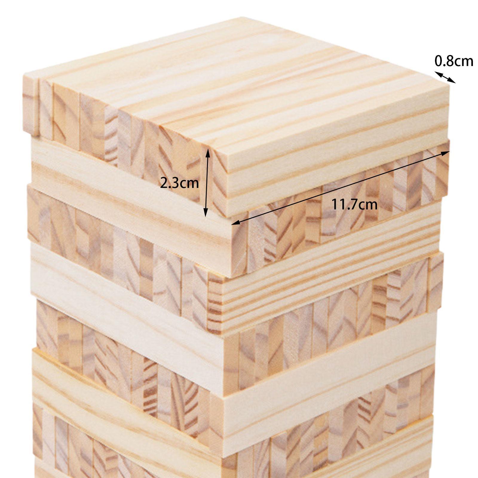 100Pcs Tower Block Wooden DIY Crafts Tumbling Towers for Outdoor Party ...