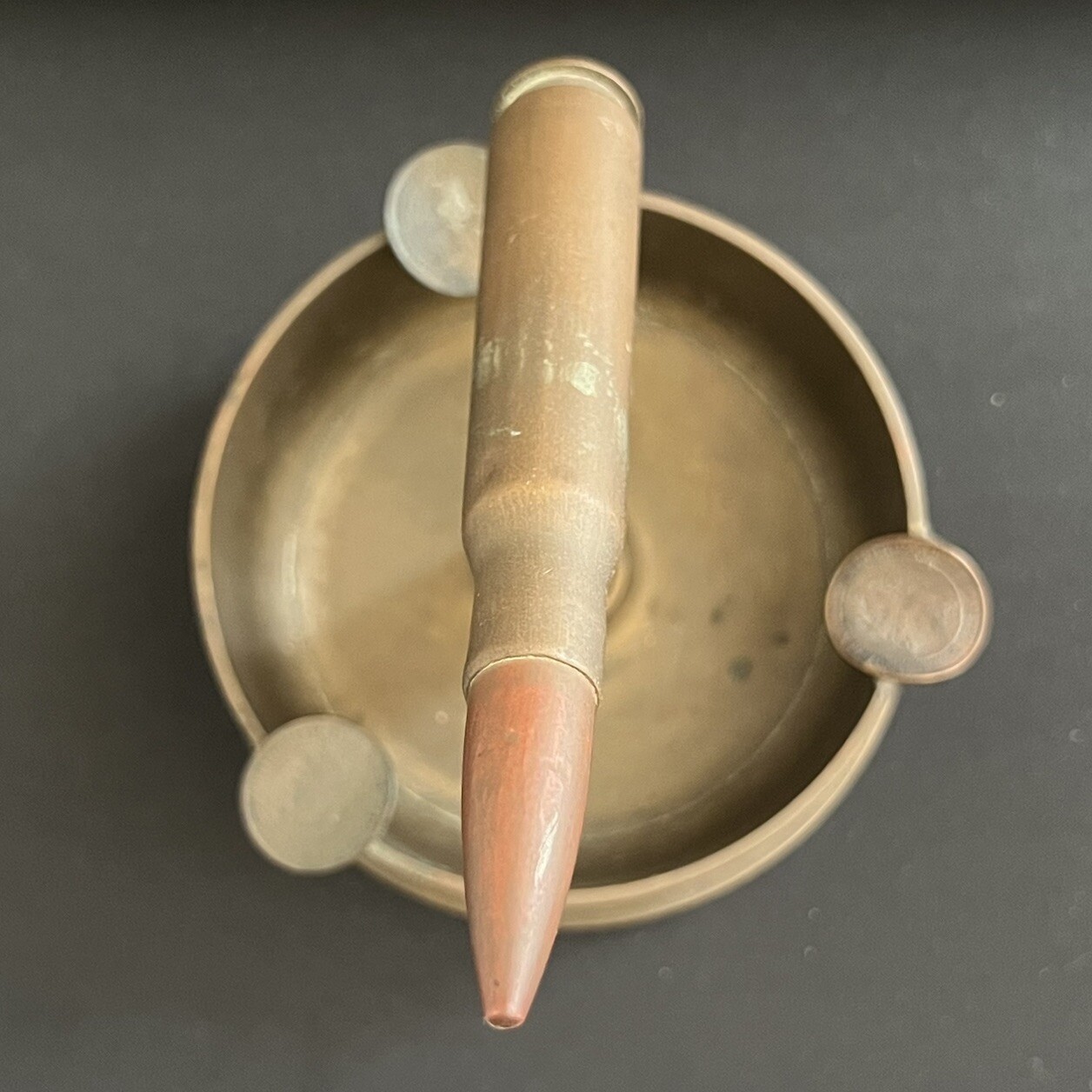 WW II Trench Art Ashtray From Military Shell Casing 105MM M14 S.M.C ...
