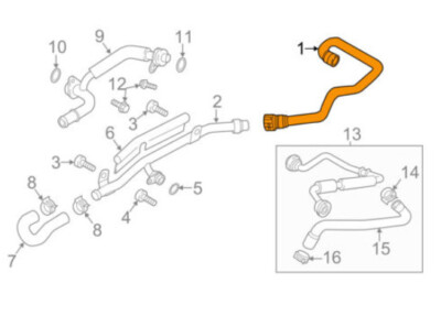 OEM AUDI A7 4G COOLANT PIPE HOSE LHD 4G1819374G GENUINE NO IMPORT ...