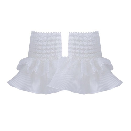 Fashion Pleated Wrist Sleeve Women Flared Cuffs All-match Shirts ...