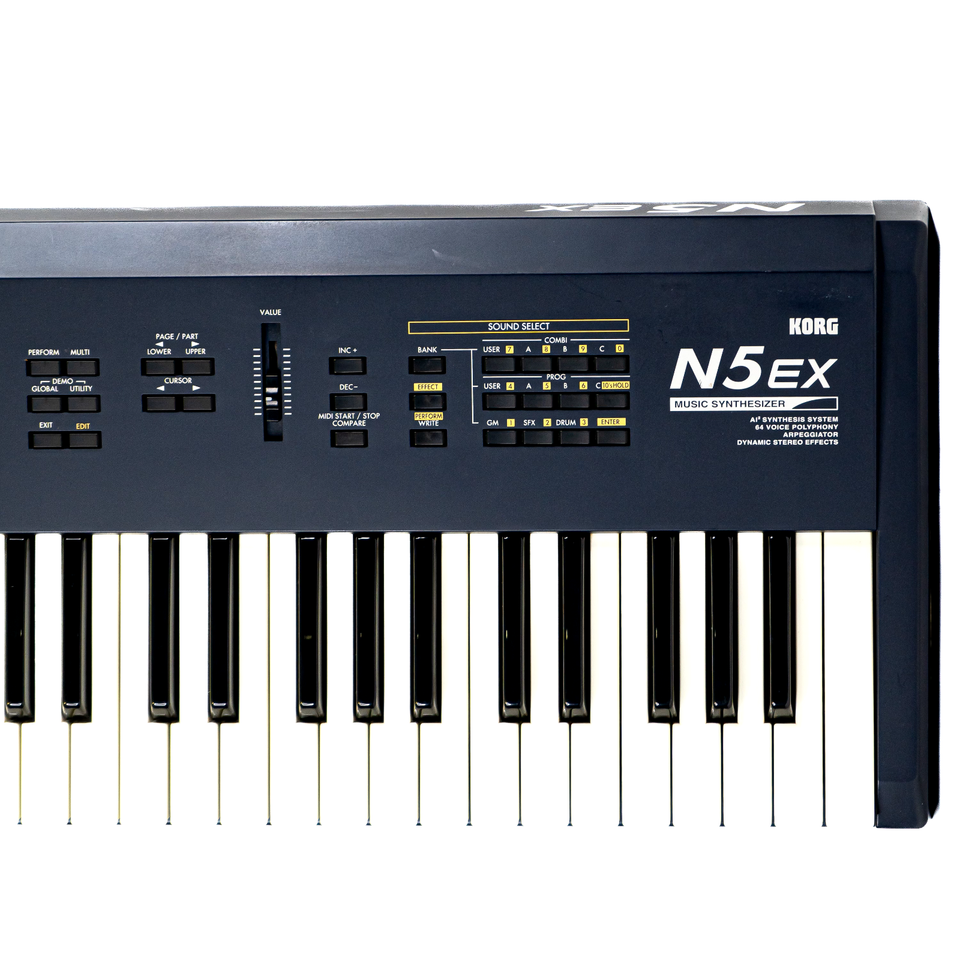 Korg N5EX - Lightweight 61 key Synth Workstation w/ Gigbag, Power ...