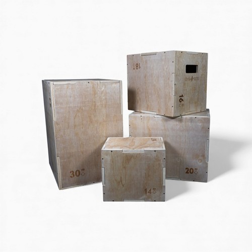 Wooden Plyometric Jump Box Exercise Plyo Jumping Home Gym Fitness Set ...