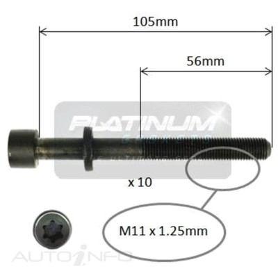 Engine Cylinder Head Bolt Set for Holden Vectra JR 4cyl 2.0L C20SEL ...