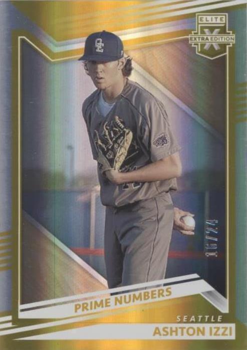 2022 Panini Elite Extra Edition - Ashton Izzi #126 Prime Numbers Gold ...