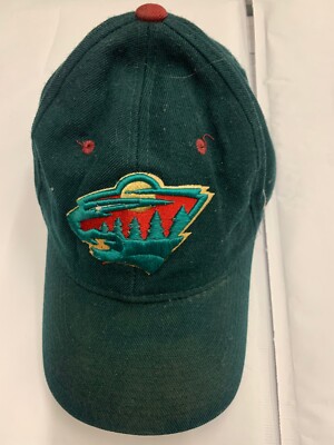 Minnesota Wild Hat Cap Flex Fit Green Red Pre Owned HT11+144 | eBay