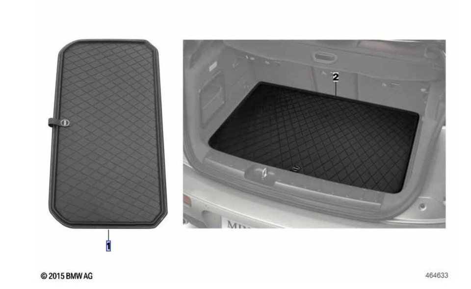 Genuine MINI Cooper J01 Fitted Protective Car Boot Trunk Luggage Cover ...